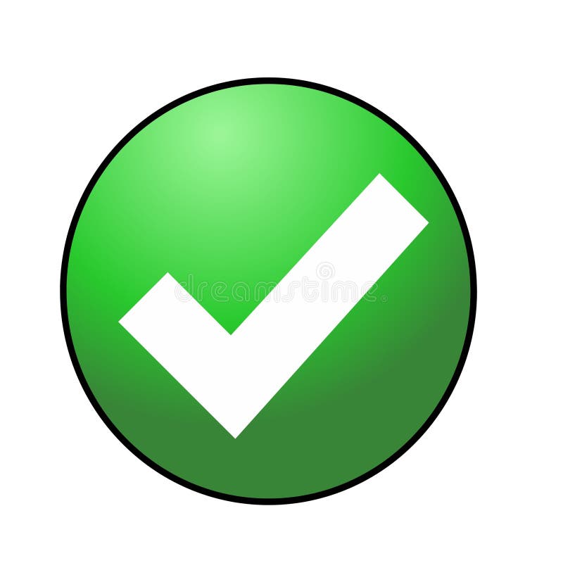 Check Mark Icon. Check Mark with Green Circle Stock Vector ...