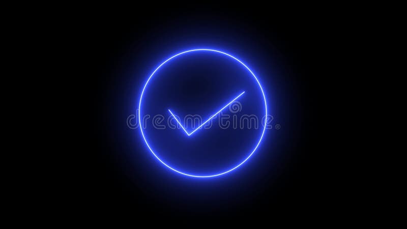 Check Mark Icon Circle Neon Glow Animation Stock Video - Video of agree ... Check Mark Icon Circle Neon Glow Animation Stock Video - Video of agree ...