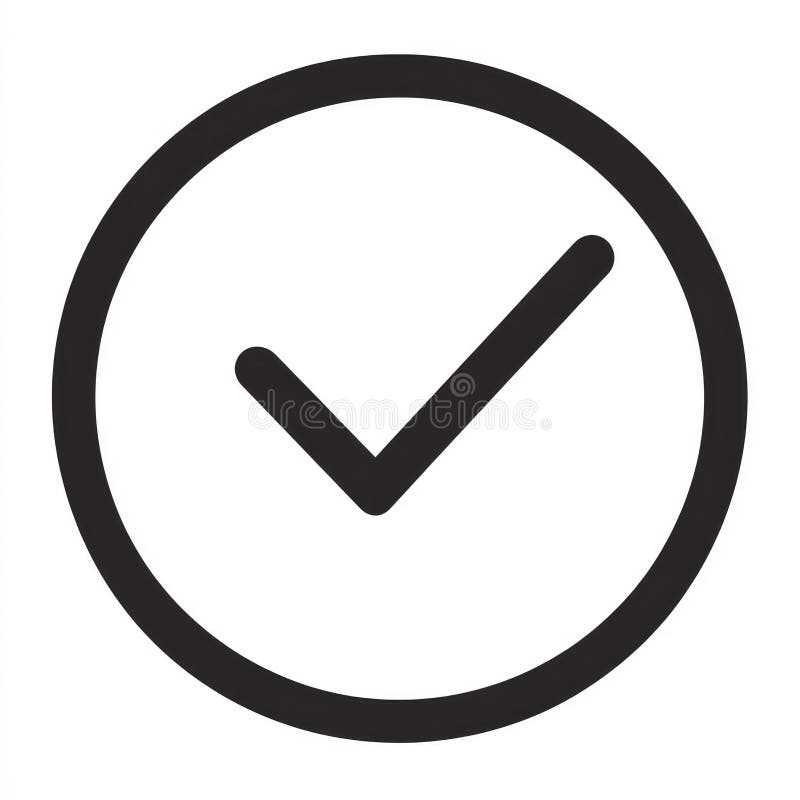 Check Mark Icon in Circle, Vector Illustration. Eps 10 File Stock ...