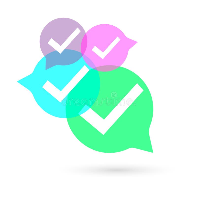 Check Mark Icon. Correct Sign Symbol. Tick Icon. Approved Speech Bubble ...