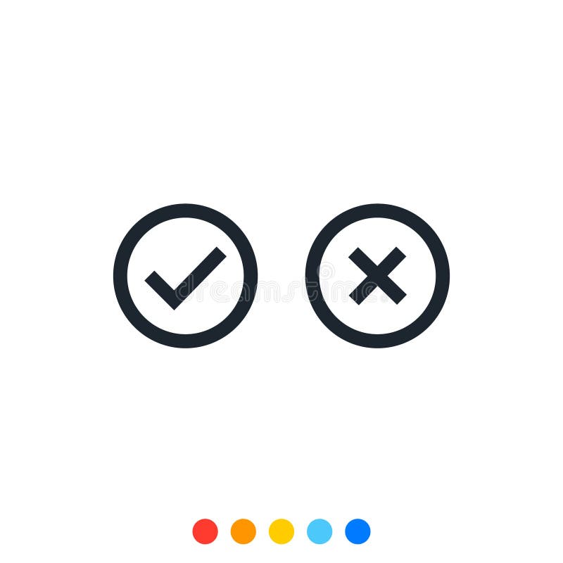 Check Mark Icon,Cross Icon,Symbol of Right and Wrong Stock Vector ... Check Mark Icon,Cross Icon,Symbol of Right and Wrong Stock Vector ...