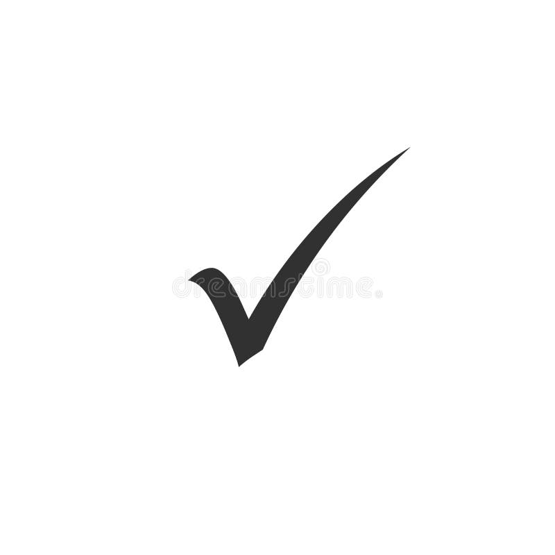 Check Mark Icon. Flat Design Style. Stock Vector Illustration Isolated ...