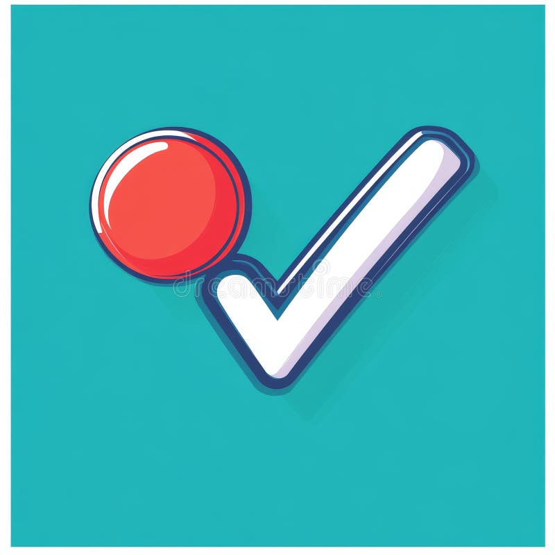 Check Mark Icon on Green Background. Vector Illustration. Eps 10 Stock ...