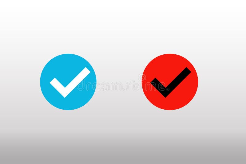 Check Mark Icon Illustration. Checklist Button. OK Tick the Round Icon ...