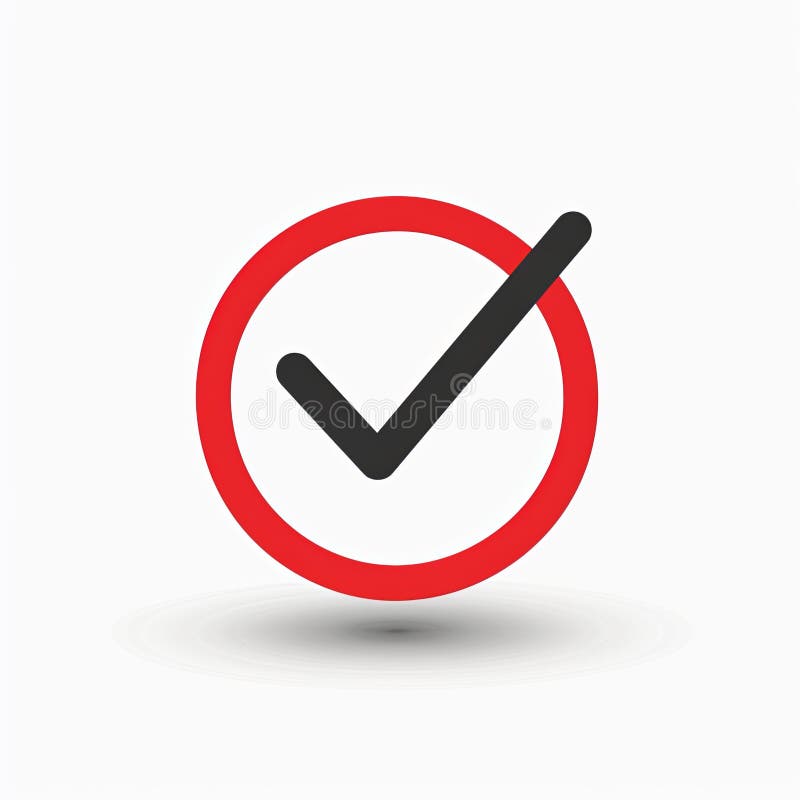 Illustration of a Check Mark Icon for UI/UX Design on a White ...