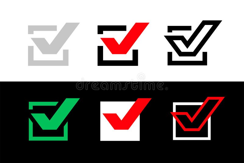 Check Mark Icon. Test Question Symbol. Stock Vector - Illustration of ...
