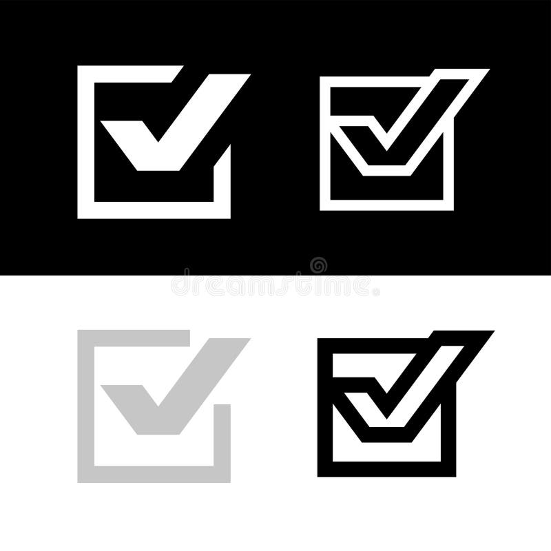 Check Mark Icon. Test Question Symbol. Stock Vector - Illustration of ...
