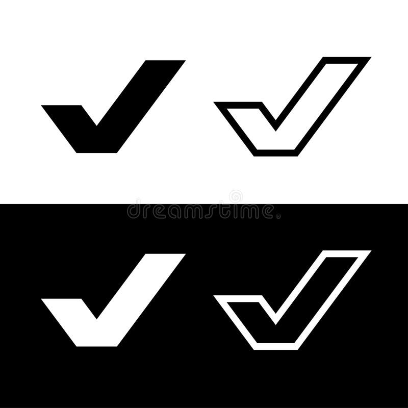 Check Mark Icon. Test Question Symbol. Stock Vector - Illustration of ...