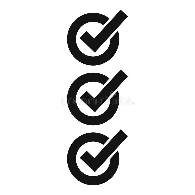 Check Mark Icon Representing Completing Tasks Successfully Stock ...