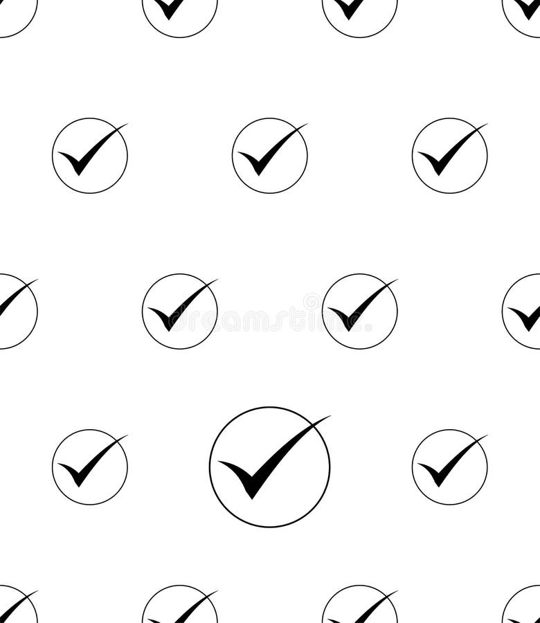 Check Mark Seamless Pattern Stock Illustrations – 3,135 Check Mark ...