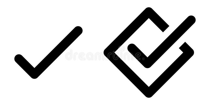 Check Mark Icon Set Simple Design. Stock Illustration - Illustration of ...
