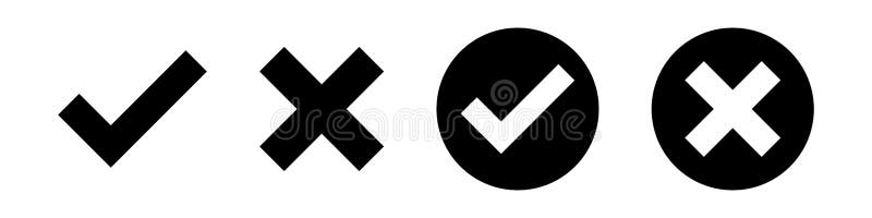 Check Mark Icon Set Simple Design Stock Vector - Illustration of ...