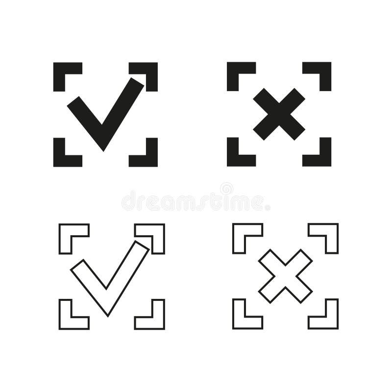 Check Mark Icon Set. Vector Illustration. EPS 10 Stock Vector ...