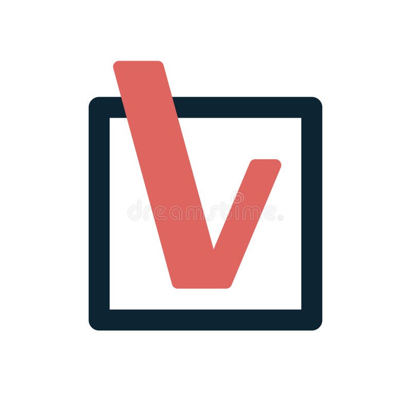 Check Mark Icon in Square. Tick Icon in Square Stock Vector ...