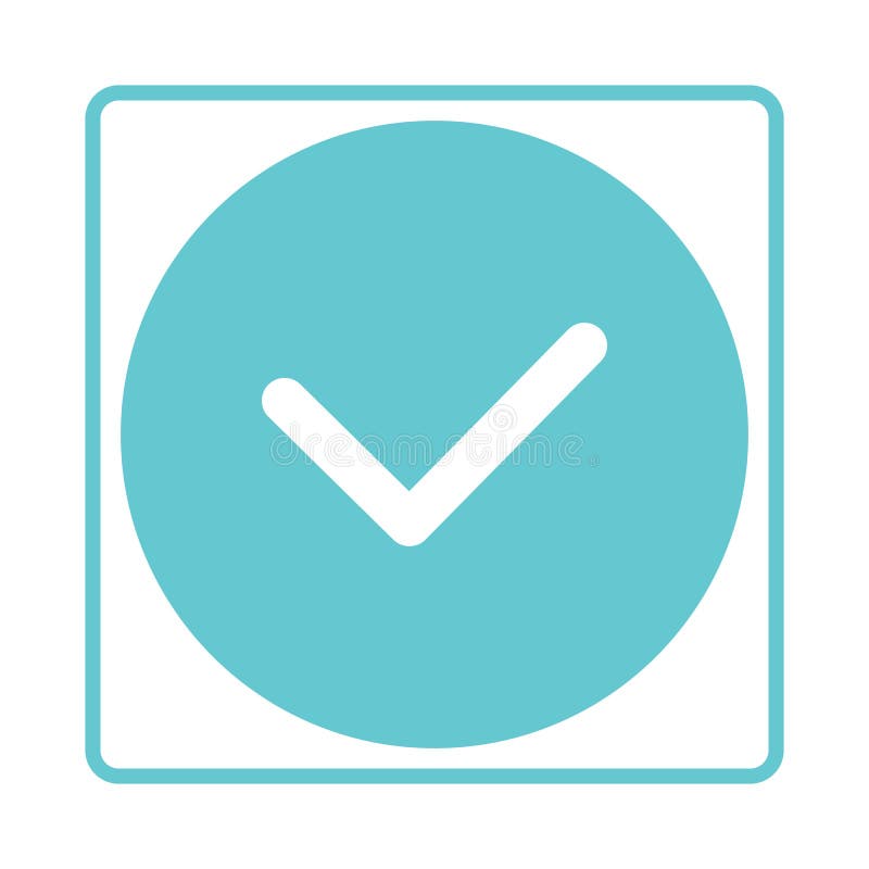 Check Mark Icon. Tick Symbol in Blue Color Stock Vector - Illustration ...