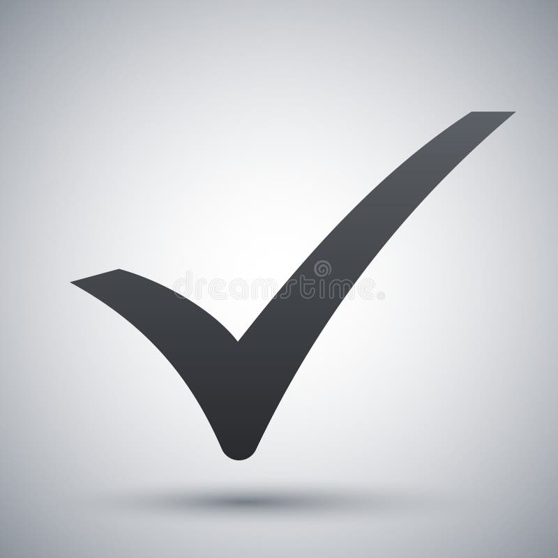 Check Mark Icon, Vector Illustration Stock Vector - Illustration of ...