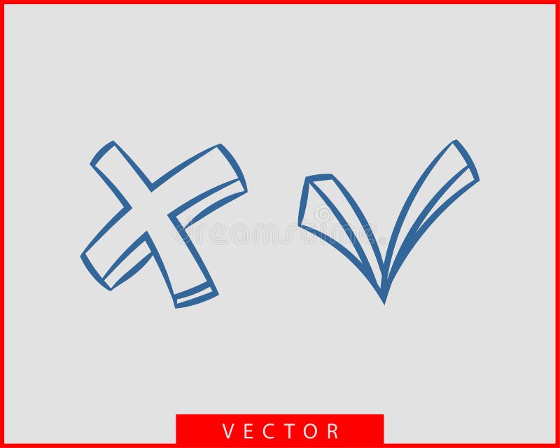 Check Mark Icon Vector Symbol Design Element Stock Vector ...