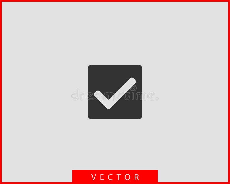 Check Mark Icon Vector Symbol Design Element Stock Vector ...