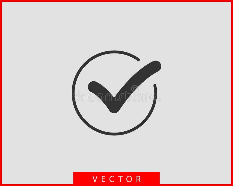 Check Mark Icon Vector Symbol Design Element Stock Vector ...