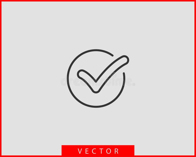 Check Mark Icon Vector Symbol Design Element Stock Vector ...