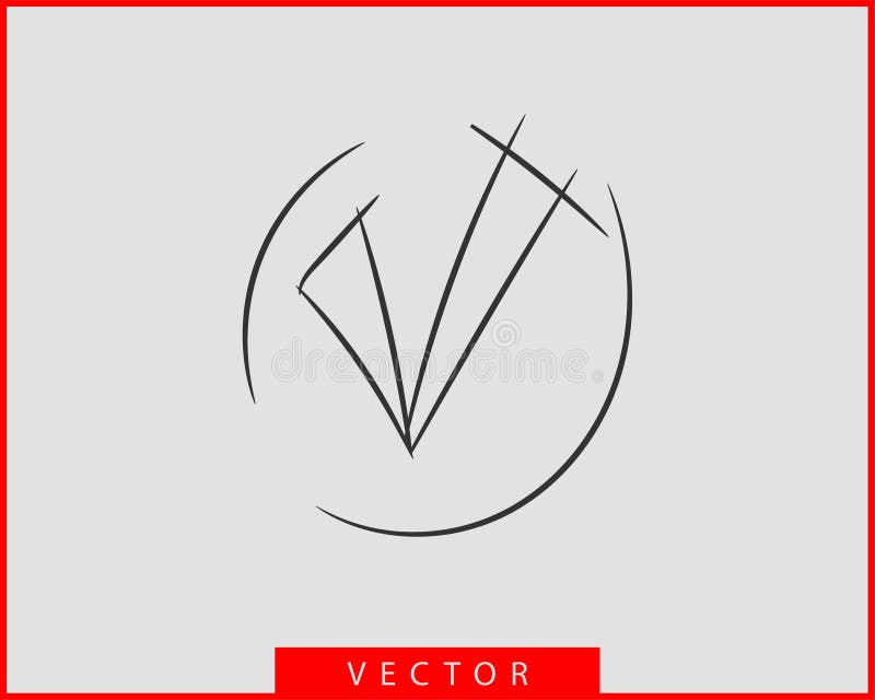 Check Mark Icon Vector Symbol Design Element Stock Vector ...