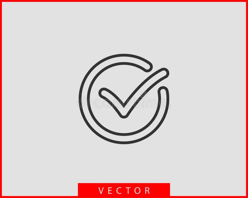 Check Mark Icon Vector Symbol Design Element Stock Vector ...