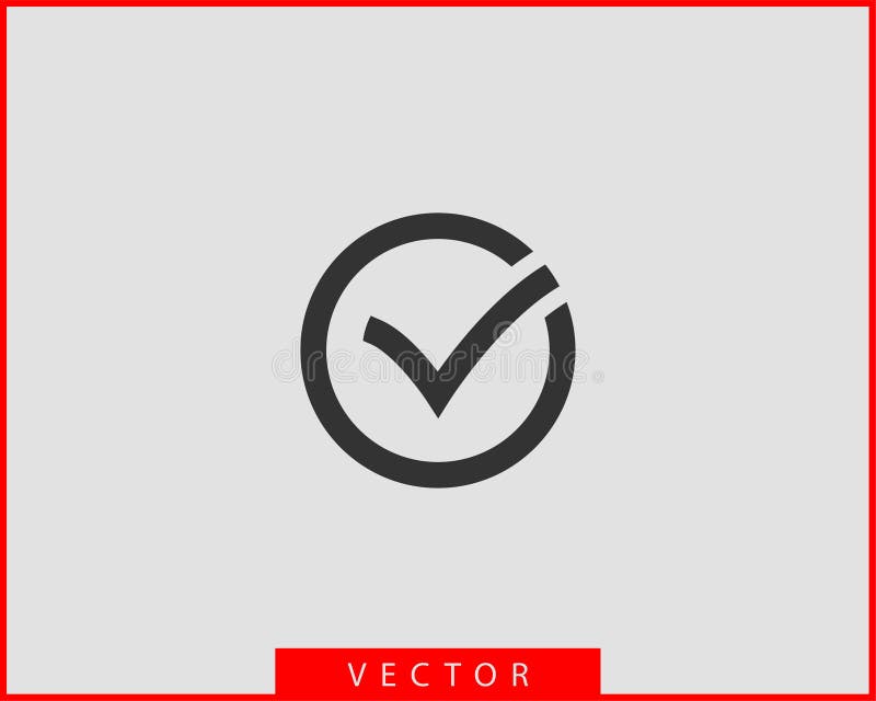Check Mark Icon Vector Symbol Design Element Stock Vector ...