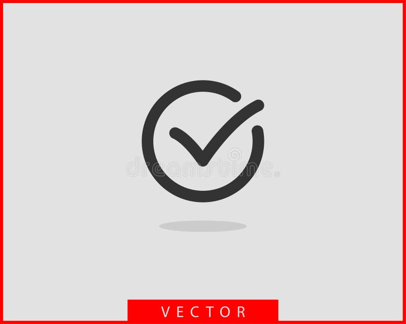 Check Mark Icon Vector Symbol Design Element Stock Vector ...