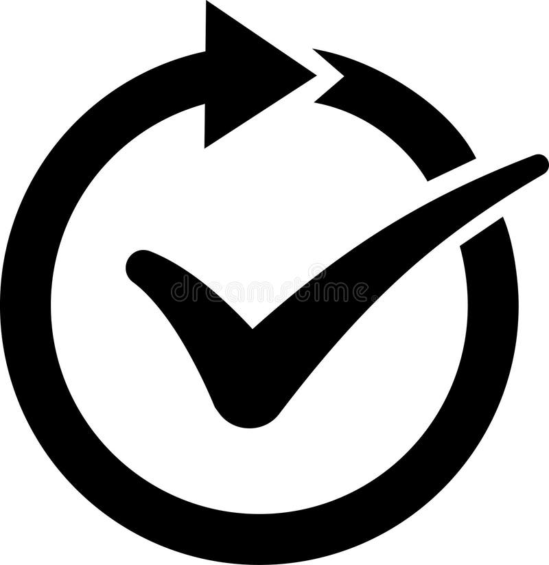 Check Mark Icon for Web Template Design As Concept of Continuous Stock ...