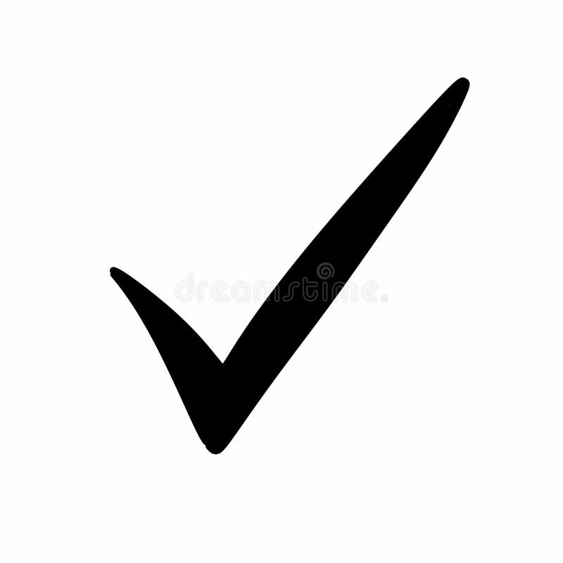 Check Mark Icon on White Background Stock Illustration - Illustration ...