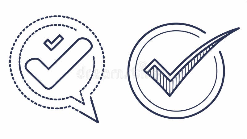 Check Mark Icons Set, Approval Symbols, Validation Signs, UI Elements ...