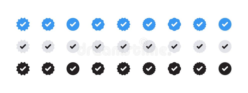 Check Mark Icons Set. Check Marks Symbol Collection. Simple Check Mark ...