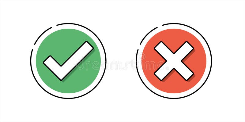 Check Mark Icons. Vector Illustration Stock Vector - Illustration of ...