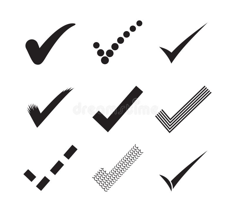 Check mark icons stock illustration. Illustration of shiny - 55946880