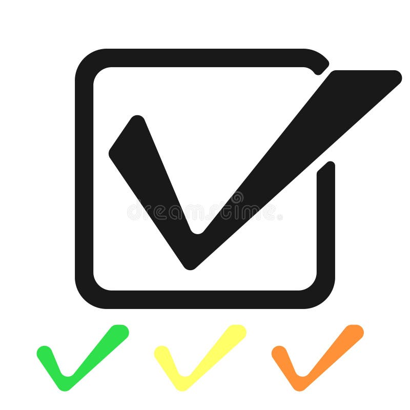 Check Mark Isolated Icon. Checklist Button Icon. Check Mark, Tick ...
