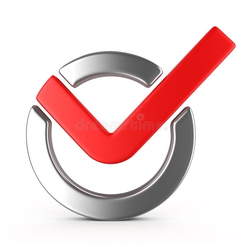 Red checkbox stock illustration. Illustration of isolated - 16805626