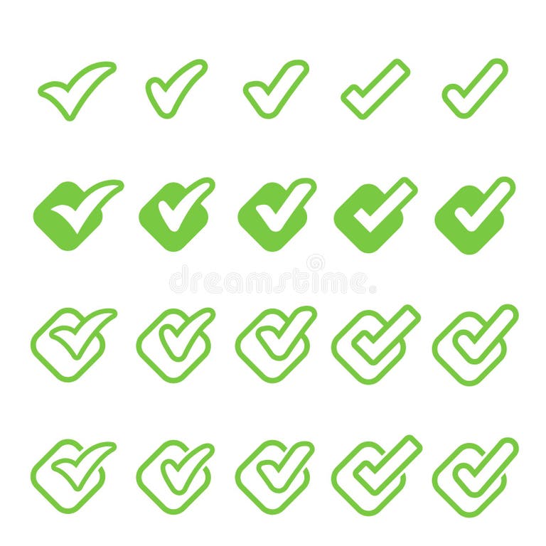 Checklist, Checkmark, Check List, Check Mark Icon Set Stock Vector ...