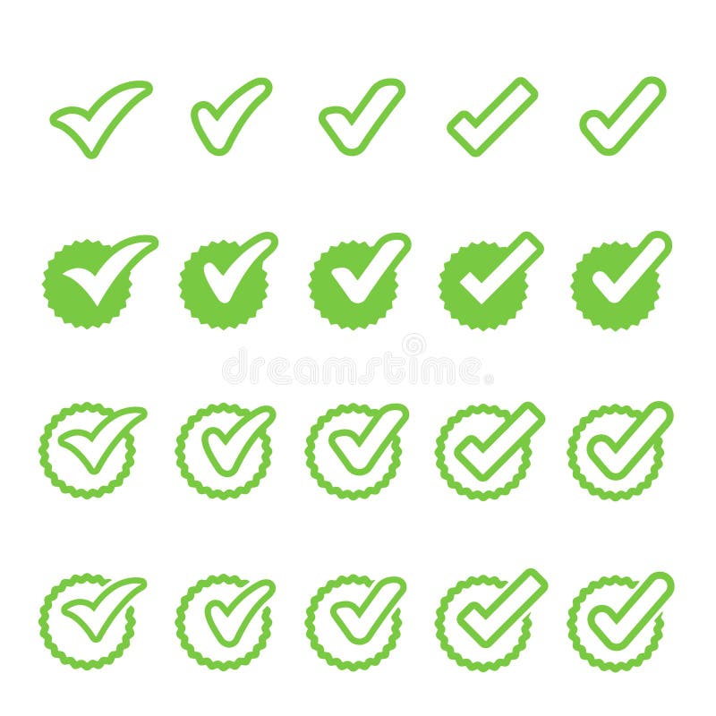 Checklist, Checkmark, Check List, Check Mark Icon Set Stock Vector ...