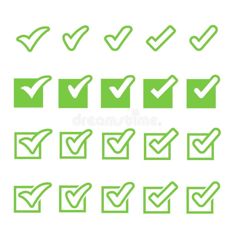 Checklist, Checkmark, Check List, Check Mark Icon Set Stock Vector ...