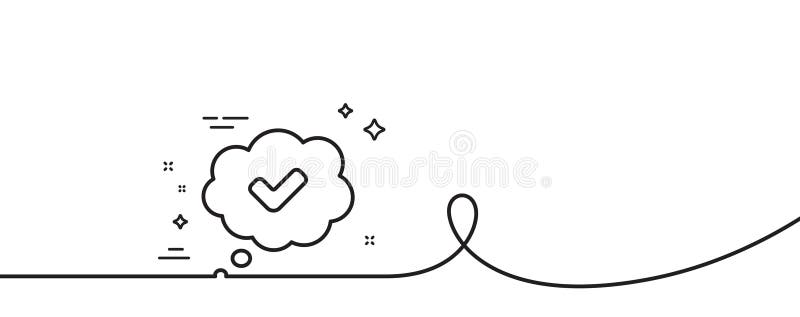 Continuous Line Icon Check Mark Stock Illustrations – 827 Continuous ...