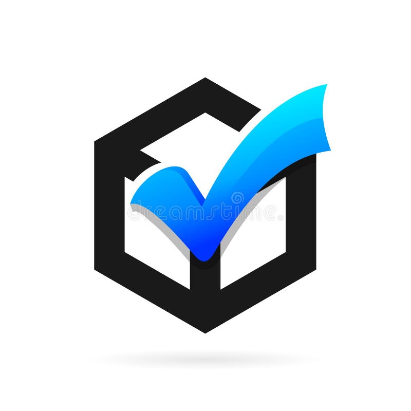 Check Mark Logo in Box Symbol Stock Vector - Illustration of exam ...