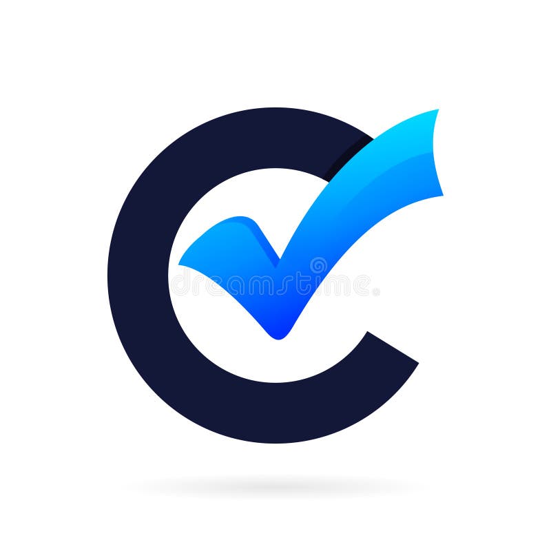 Letter C Check Mark Vector Logo Stock Vector - Illustration of check ...