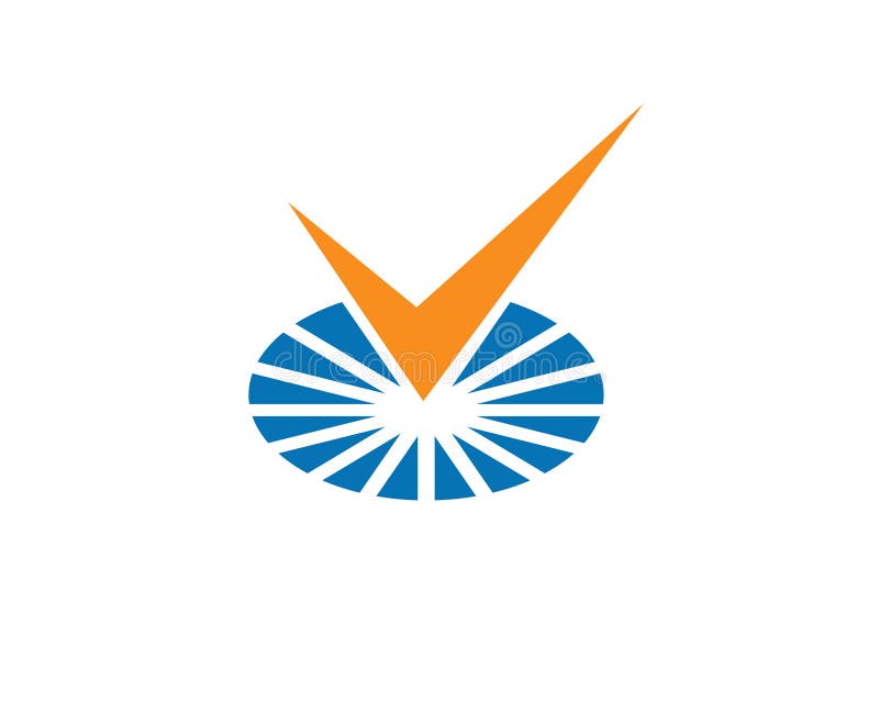 Check Mark Logo Icon Template Stock Vector - Illustration of cartoon ...