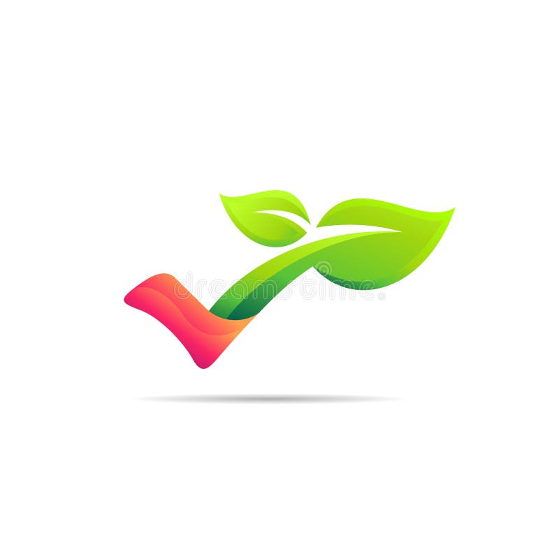 Leaf Checkmark Logo Stock Illustrations – 293 Leaf Checkmark Logo Stock ...