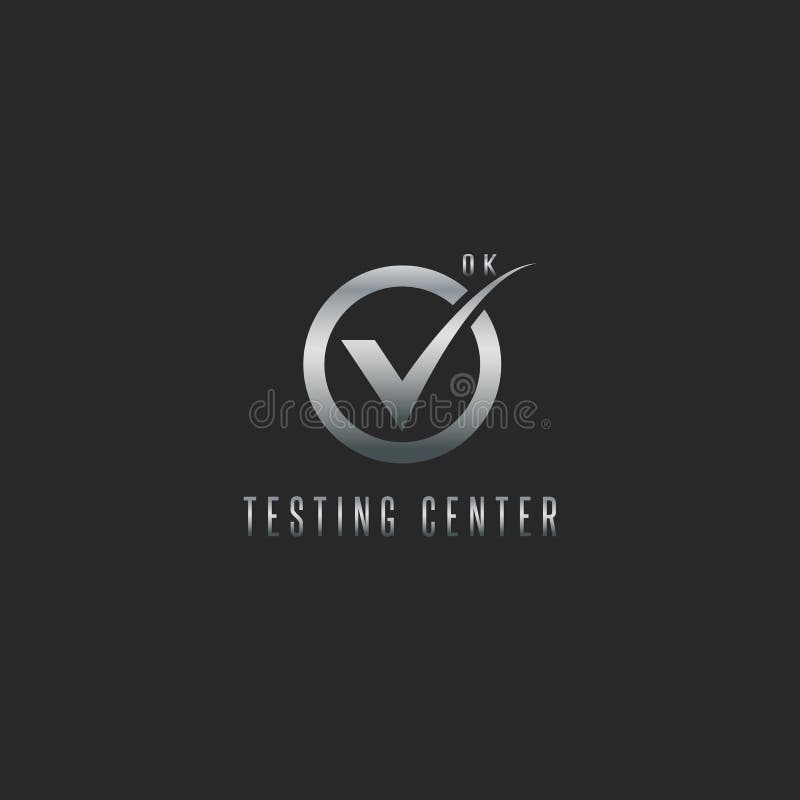 Check Mark Logo, Silver Testing Software or Web App Emblem, Mockup ...