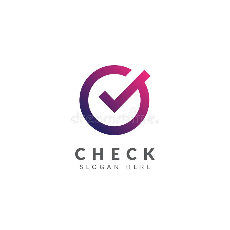 Check Mark Logo Template Vector Design Stock Vector - Illustration of ...