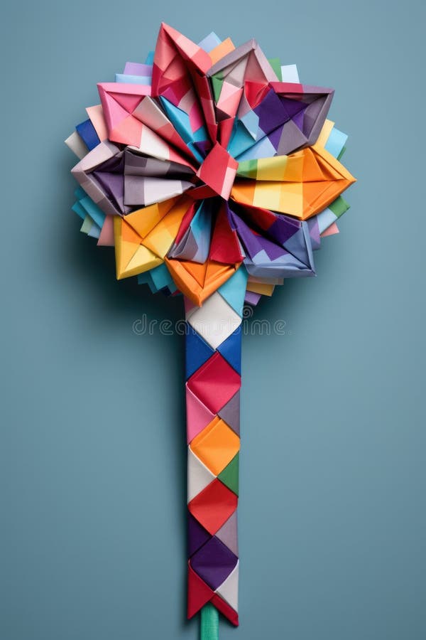 Check Mark Made from Colorful Origami Paper Stock Image - Image of ...