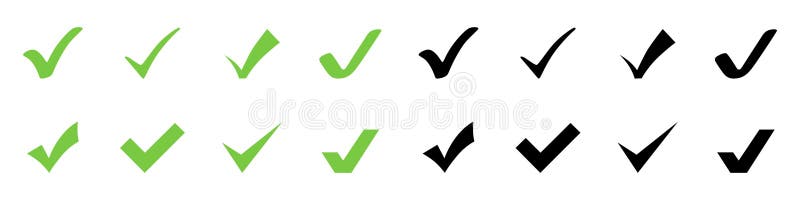 Check Mark. Check Marks Collection. Check Mark Green and Black Colors ...