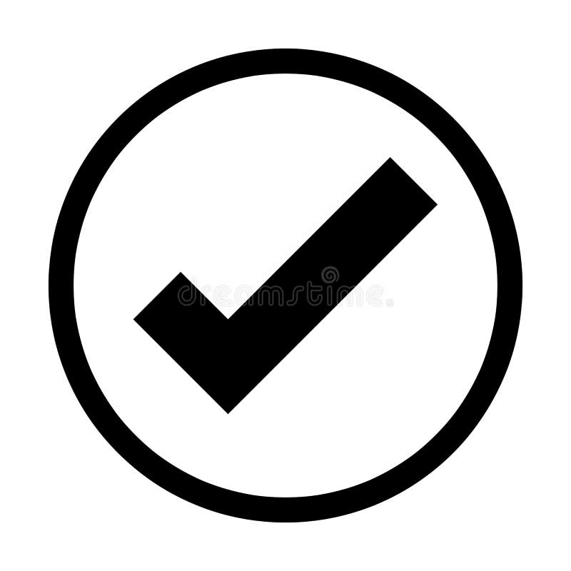 Check Mark Minimal Style Icon Vector Eps10 Stock Vector - Illustration ...