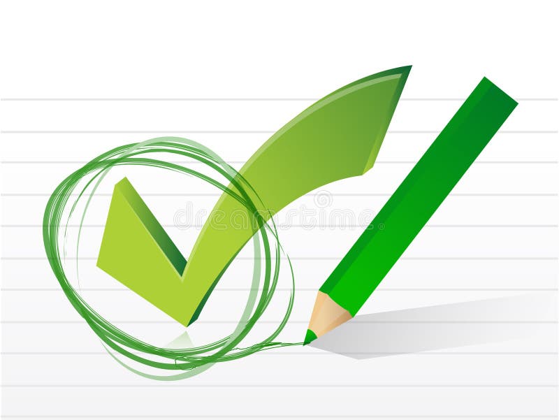 Check Mark on a Notepad Paper. Illustration Stock Illustration ...